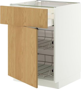 IKEA METOD / MAXIMERA Unterschrank mit Drahtkorb/T&uuml;r