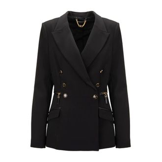 Elisabetta Franchi Femme, Vestes, Noir, Taille: 44 FR Tailored Blazer