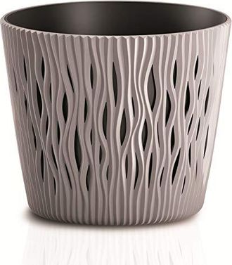 Prosperplast Runder sandrunde Plastiktopf in MOCCA 12 (L&auml;nge) x 12 (Breite) x 11,1 (hoch) cm