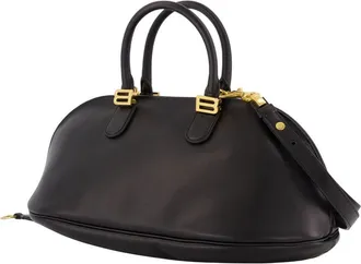 Balenciaga Womens Bolero M Bowling Bag - Balenciaga Leather Black Calfskin Handbags-Purses