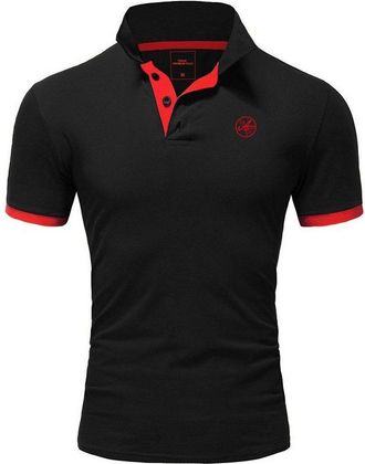 Amaci & Sons Poloshirt MEMPHIS Basic Kontrast Polo Shirt