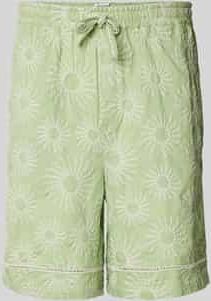 Scotch & Soda Regular Fit Bermudas aus Baumwoll-Leinen-Mix