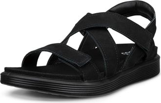 Ecco Damen Soft Cross Strap Sandale, Schwarz, 39 EU