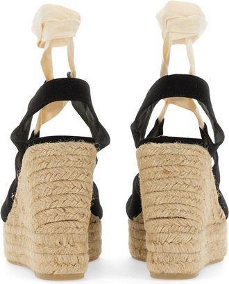 Castaner 11 cm Heel Cotton Espadrille - Beige