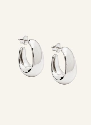 Pompidou Ohrh&auml;nger Mini Elia Oval Stud By Glambou silber