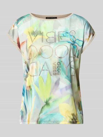 Betty Barclay T-Shirt aus Viskose-Mix mit Strasssteinbesatz
