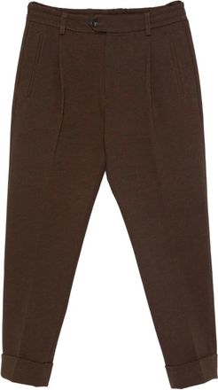 Hosio pantalon à détail plissé - Marron