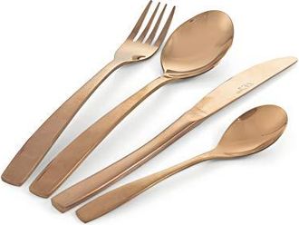Villa D'Este Home Tivoli Madison 24-teiliges Besteckset Copper aus Stahl