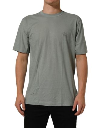 Dolce & Gabbana Mens Green Cotton Short Sleeve Crew Neck T-Shirt