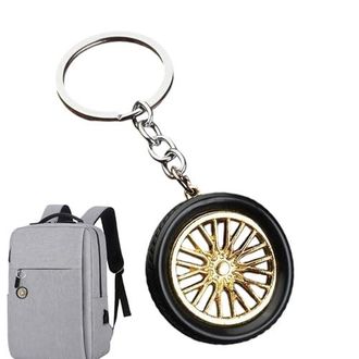 Generico Porte-clés de roue pour sac à dos de pneu, pendentif pour porte-clés - Décoration réaliste et légère pour sac ou voiture dactivités quotidiennes, Imit