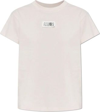 Maison Margiela Femme, Tops, Rose, Taille: 36 FR Logo T-Shirt