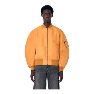 Martine Rose Homme, Vestes, Orange, Taille: L Bomber avec Bords C&ocirc;tel&eacute;s
