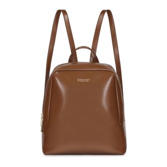 Kazar Minimalistischer brauner Rucksack mit goldener Hardware - - Bags - Damen - Braun - ONE SIZE
