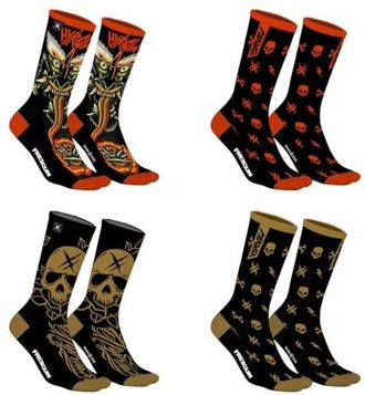 Freegun Chaussette Homme Hyraw, Chaussettes Homme Hautes, Original et Authentique (Lot de 4), Noir Taille 39/42