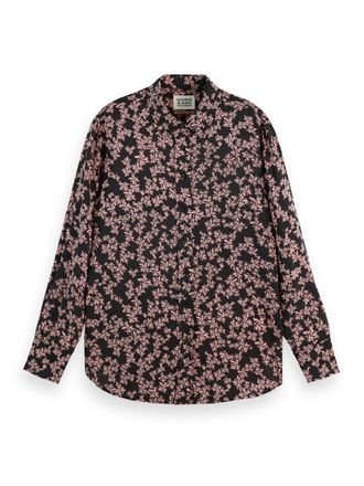 Scotch & Soda Damen Shirt Printed Relaxed Fit Shirt, Nieuw Blossom Print Dusty Red,36