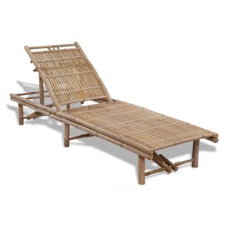 vidaXL Chaise longue Bambou Vidaxl