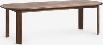 Sklum Ovaler Esstisch 240x100 cm aus Akazienholz Uleno Akazienbraun dunkel