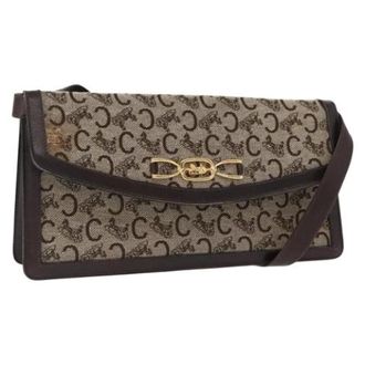 Celine Sac bandouli&egrave;re vintage en toile Pre-owned - Femme - Pre-owned - Brun - Taille: ONE Size