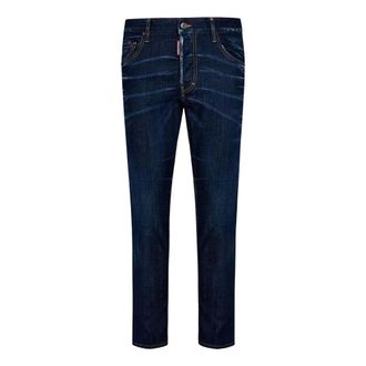 Dsquared2 Homme, Jeans, Bleu, Taille: XS Jean Slim-Fit Bleu avec D&eacute;tails D&eacute;chir&eacute;s