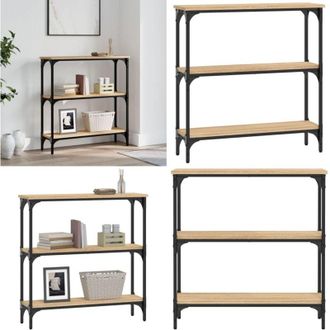 vidaXL Konsolentisch Sonoma-Eiche 75x22,5x75 cm Holzwerkstoff - Konsolentisch - Flurtisch - Couchtisch - Sideboard - Wohnzimmerstil - Home & Living