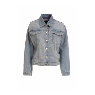 Chiara Ferragni Eyelike-Print Jeansjacke - - Jackets - Damen - Blau - 3XS