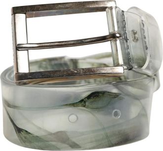 Dolce & Gabbana Homme, Accessoires, Multicolore, Taille: ONE Size Floral PVC Metal Buckle Belt