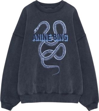 Anine Bing Femme, Sweatshirts et sweats &agrave; capuche, Noir, Taille: 42 FR Harvey Crew Snake