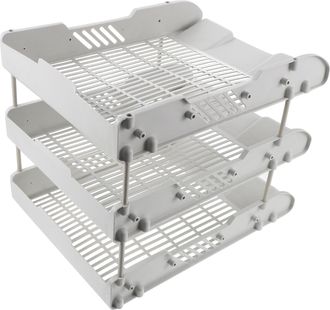 Angoily Stufige Stapelbare Papierablage aus Robustem Mobiler Schreibtisch Organizer zur Effizienten Dokumenten Aktenaufbewahrung Platzsparend für Büro und Hom