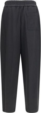 Ami Fleece Wool Trousers - Black