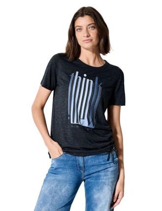 Cecil T-Shirt pour Femme, Bleu Universel, S