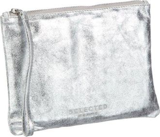 Selected bags MILLE SUEDE MINI CLUTCH, pochettes femme - Argent - Silber (Silver), 22x16x1 cm (B x H x T) EU