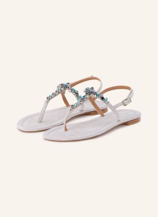 Via Mercanti Viamercanti Zehentrenner Mit Schmucksteinen grau