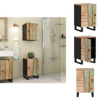 vidaXL Badschrank 38x33x58 cm Altholz Massiv - Badschrank - Badezimmerm&ouml;bel - Altholz - Vintage M&ouml;bel - Aufbewahrung