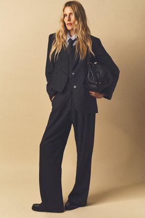 Gerard Darel Pantalon en flanelle ray&eacute;e - MINI - anthracite