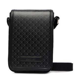 Calvin Klein Handy-Etui Calvin Klein Emblem Aop Coated Phone Crossbod LV04D1218G Schwarz
