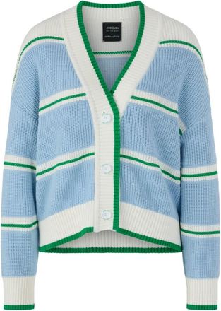 Marc Cain Femme, Pulls, Bleu, Taille: 44 FR Grobstrick-Cardigan Tricot&eacute; en Allemagne