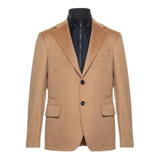 Fay Camel Veloursjacke mit herausnehmbarer Wattierung - - Jackets - Herren - Braun - 2XL