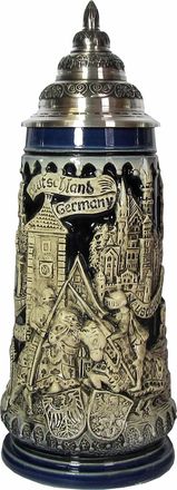 King Bierkrug Deutschland Panorama Seidel 0,5 Liter Bierseidel KI 1111-blE 0,5L