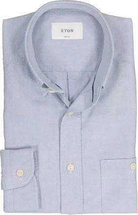 Eton Herren Hemd blau Oxford