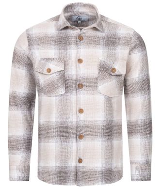Rock Creek Herren Hemd Kariertes Flanellhemd Karohemd Herrenhemd Flanell Hemden Holzfällerhemd Übergangsjacke Langarm Kariert Winter H-329 Braun 5XL