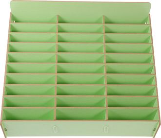 Supvox Holz Handyhalterung mit 30 Fächern Aufbewahrungsbox für Handys und Kleinteile Stabile Mehrfach Fachbox für Schreibtisch und Besprechungsraum Organizer