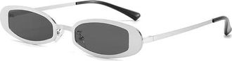 Generic Lunettes De Soleil Unisexes &Agrave; Monture M&eacute;tallique Fine, Id&eacute;ales For La Conduite En Ext&eacute;rieur Et Les Vacances(Silver)