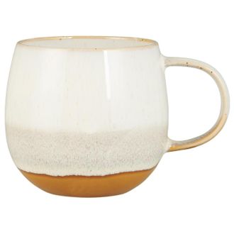 Ib Laursen Agneta Keramiktasse, Beige-Senfgelb, 350 ml