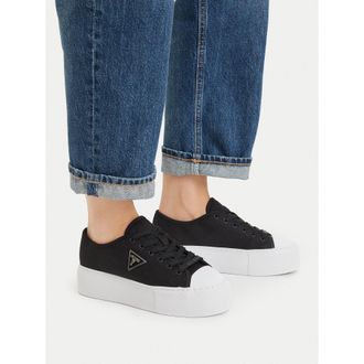 Guess Sneakers aus Stoff Guess FLJJZ3 FAB12 Schwarz