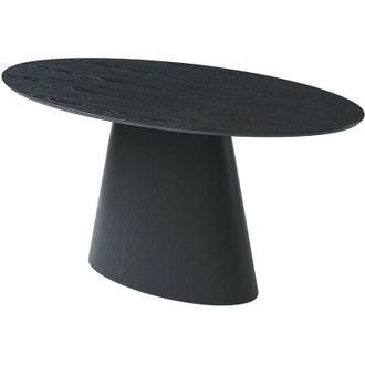 Vente-Unique Vente-unique - Table &agrave; manger 6 personnes placage fr&ecirc;ne - Noir - antelada