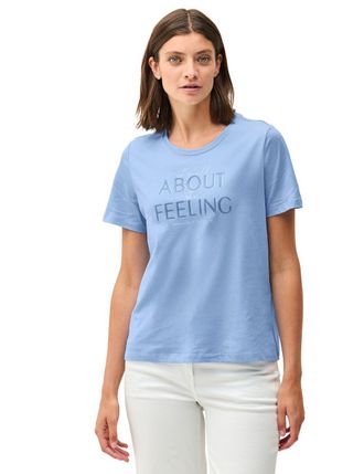 Cecil Damen Shirt mit Wording Artwork