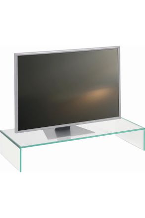 Xora Tv-Aufsatz, Klar, Glas, 80x14x35 cm, Wohnzimmer, TV M&ouml;bel, TV-Aufs&auml;tze