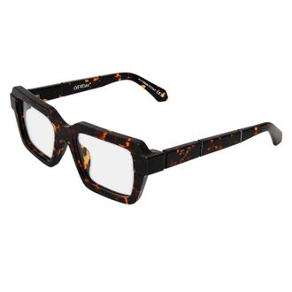 Off-white Off White - Style 8u Schildpatt-Sonnenbrille f&uuml;r Herren/Damen Unisex, Azetat, Metall (Dunkles Havannabraun)