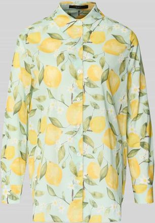 Oui Regular Fit Bluse im Allover-Look