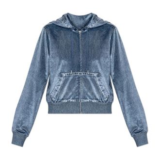 Rag & Bone Miramar Samt-Kapuzenpullover - - Sweatshirts & Hoodies - Damen - Blau - M